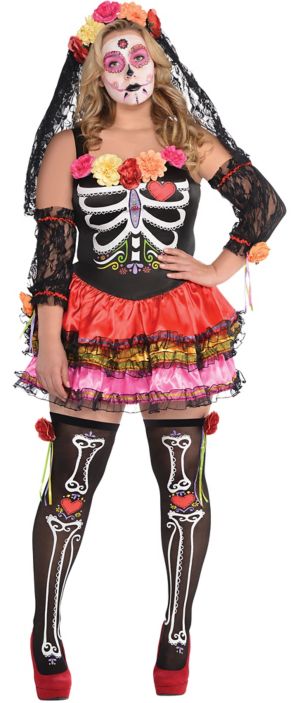 Adult Day Of The Dead Senorita Costume Plus Size Party City