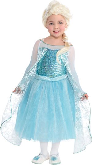 Toddler Girls Elsa Costume Premier - Frozen Size 3-5 - Party City